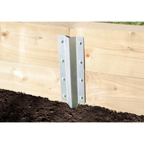 Straight Double Height Steel Spiked Sleeper Brackets | Perry